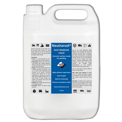 Rust Remover Liquid 5 Litres Rust Solutions Neutrarust