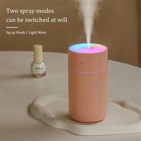 차량용 무선 미니 가습기 Usb 충전식 아로마 에센셜 오일 디퓨저 Led 라이트 휴대용 가습기 공기 청정기 230ml