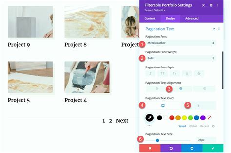 How To Style The Pagination In Divis Filterable Portfolio Module Ask The Egghead Inc