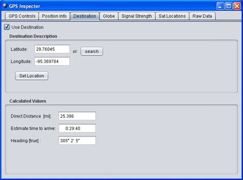 Gps Inspector A Gps Tool Interface Written In Java