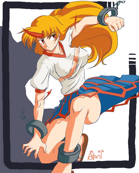 Hoshiguma Yuugi Touhou Drawn By Yuro Yuroaoj Danbooru