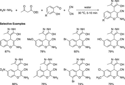 Catalyst Free Synthesis Of 4 Pyrazolyl 4h Cromene In Water Download Scientific Diagram