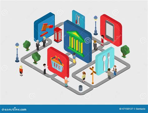 City Map Navigation Infographic Modern Vector Interface Of Street Map