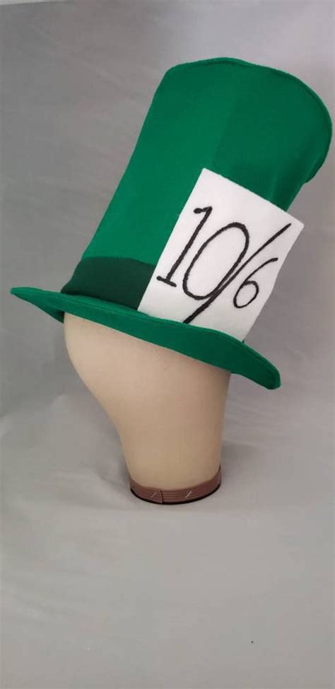 Alice In Wonderlands Mad Hatter Inspired Hat Handmade Green Top Hat
