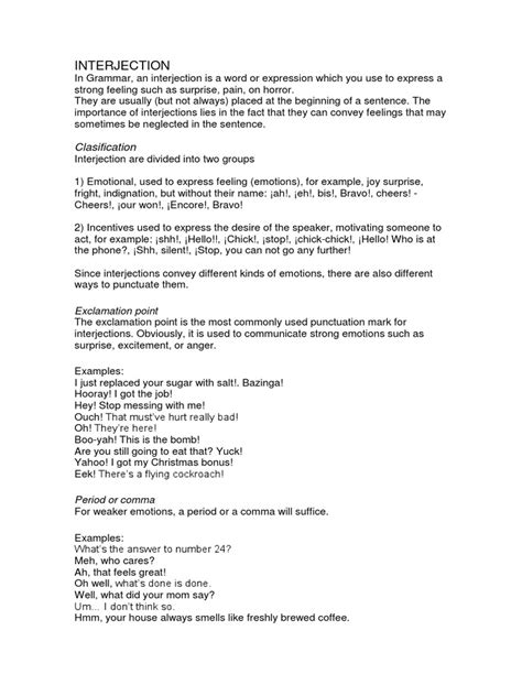 Interjection Pdf Lexical Semantics Linguistic Typology