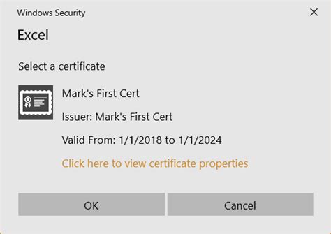 How To Create A Self Signed Digital Certificate For Vba Macros In