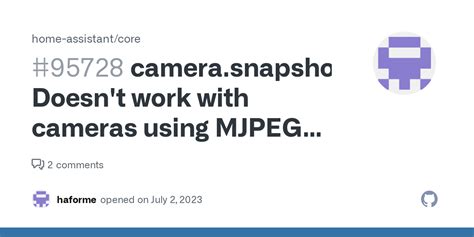 Camerasnapshot Doesnt Work With Cameras Using Mjpeg Ip Camera