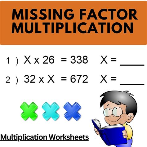 Multiplication Worksheets Missing Factor Multiplication Worksheets