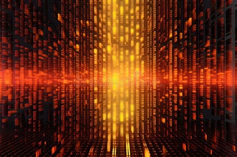 Abstract Representation Of Binary Code As Light Stock Illustration