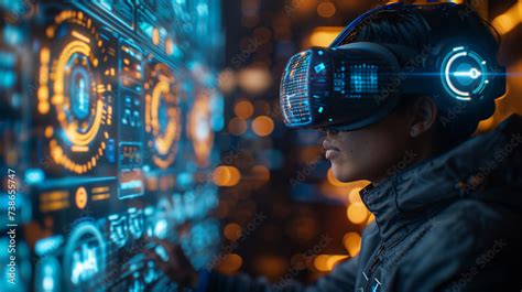 Virtual Reality Interface With Holographic Projections Highlighting