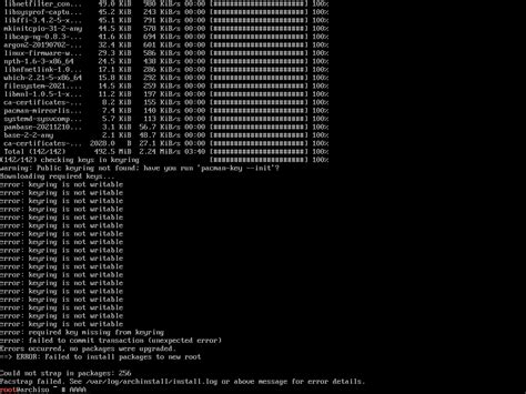 Keyring Proble While Installing With Archlinux 20220405 X8664iso · Issue 1097 · Archlinux
