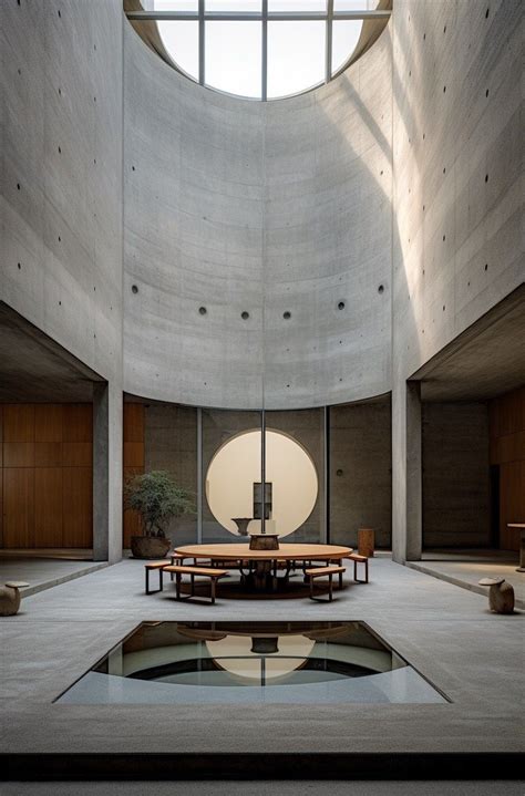 Tadao Ando Style Tranquil Spaces Reimagined Concrete Architecture Lobby Interior Design