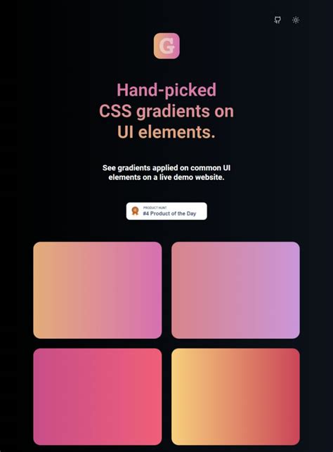 Gradientos 線上色彩漸層圖片與 Css 語法產生器 關鍵應用