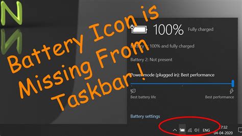 How To Add Back Missing Battery Icon To Windows 10 Ta