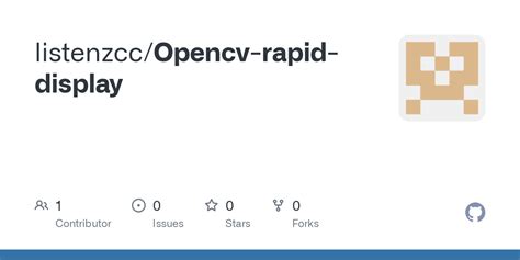 Github Listenzccopencv Rapid Display