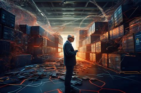 Premium Photo Businessman Optimizing Logistics And Streamlining Supply Chain Operations