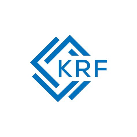 KRF Letter Logo Design On White Background KRF Creative Circle Letter Logo Concept KRF Letter