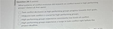 Solved Question 28 5 ﻿pointswhat Patterns Of Conflict