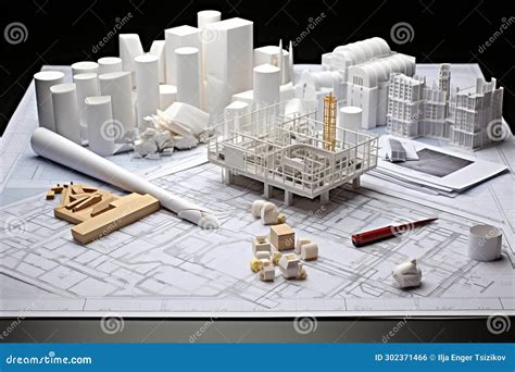 Planning Drafting Linear Icons Set Blueprint Sketch Outline Schematic Proposal Map