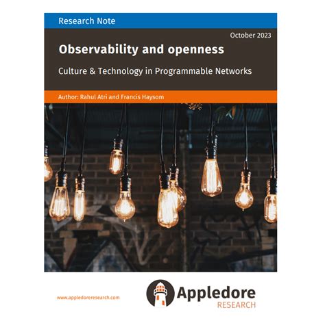 Observability And Openness Culture And Technology In Programmable Networks Appledore Research