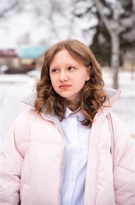 Year Old Russian Girl A Cheerful Teenager With A Natural Smile Capturing The Essence Of