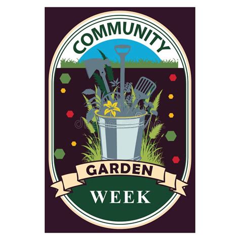 Community Garden Week Stock Vector Illustration Of Decor 373260979