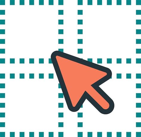 Cursor E Ilustración Cuadrada En Estilo Minimalista Vector Premium