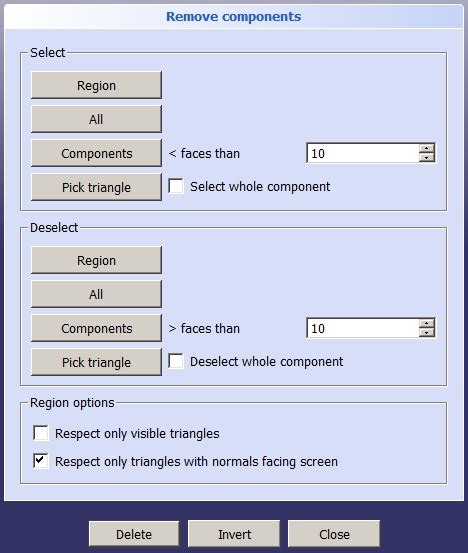 Mesh RemoveComponents Ru FreeCAD Documentation