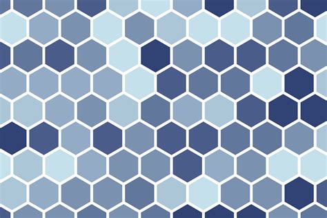Blue Honeycomb Seamless Pattern Hexagon Structure Vector Background