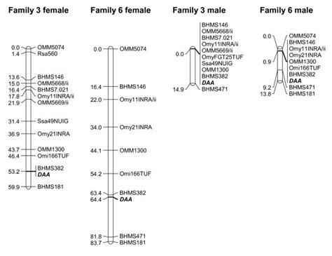 Sex Specific Maps Of LG In Families And Linkage Maps Are Shown Download Scientific