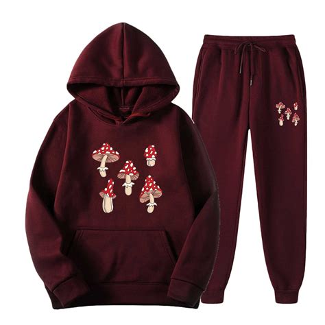 Stamzod Men Sweatsuits Sets Long Sleeve Hoodie 2 Piece Tracksuits For