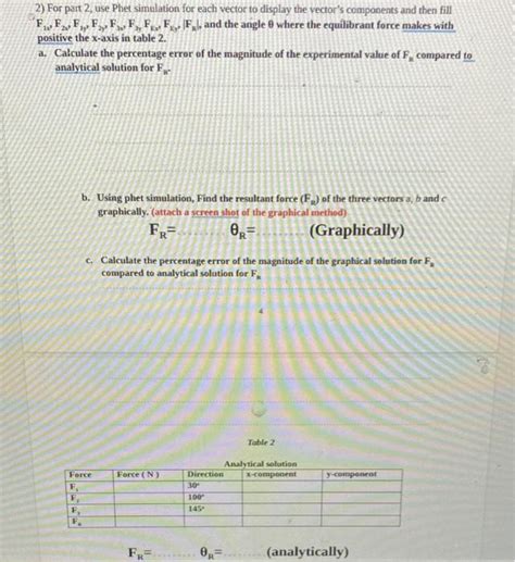 Solved 2 For Part 2 Use Phet Simulation For Each Vector To