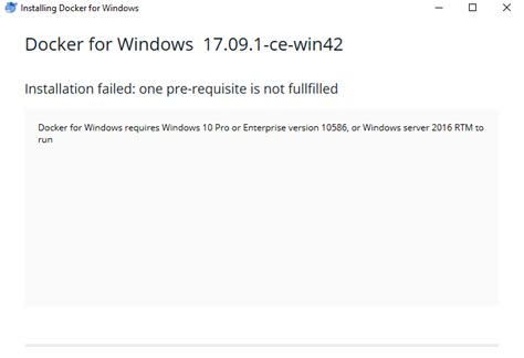 Unable To Install Docker For Windows In Windows Enterprise Build Issue