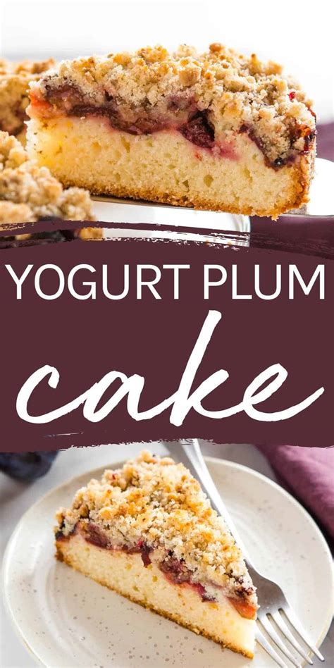 Yogurt Plum Cake The Busy Baker