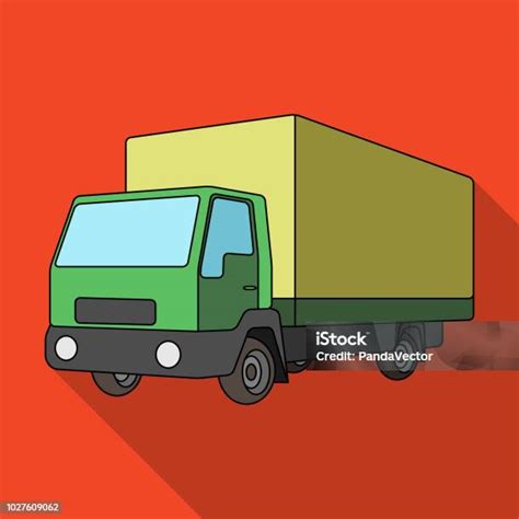 천막과 트럭입니다 평면 스타일 벡터 기호 재고 일러스트 웹에서 자동차 단일 아이콘 교통수단에 대한 스톡 벡터 아트 및 기타