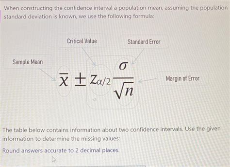 Solved When Constructing The Confidence Interval A