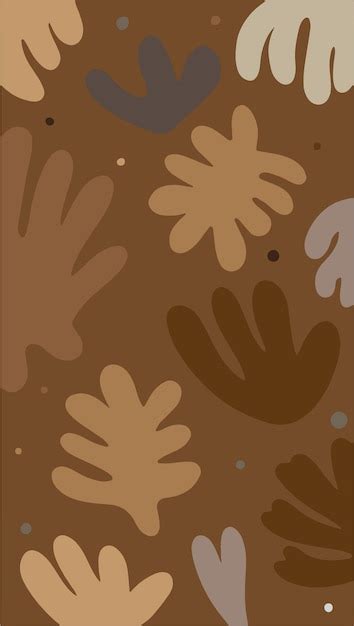 Premium Vector Brown Colour Abstract Leaves Patten Design
