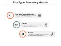 Four Types Forecasting Methods Ppt Powerpoint Presentation Portfolio Templates Cpb