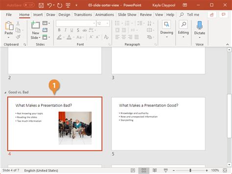 Slide Sorter View In PowerPoint CustomGuide