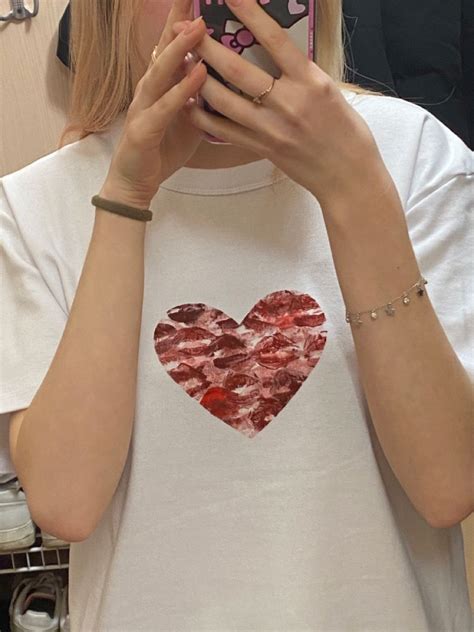 футболка с сердечками Подарки для бойфрендов Милые подарки парню Романтические подарки