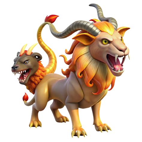 Majestic Distinguished Chimera Fire Breathing Monster Goat Lion