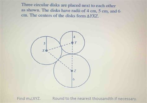Solved Three Circular Disks Are Placed Next To Each Other As Shown