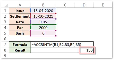 ACCRINTM Function Of Excel Finding Accrued Interest Excel Unlocked