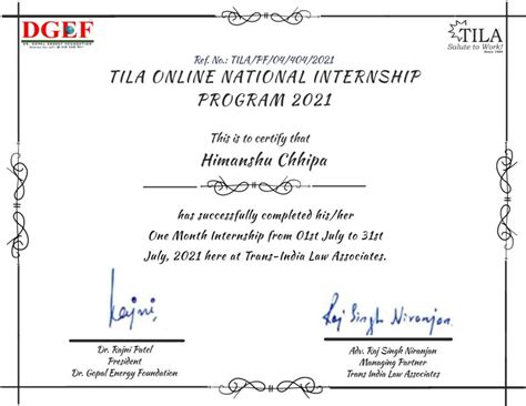 Adv Himanshu Chhipa On Linkedin Legal Internship Experience