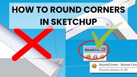 How To Round Corners In Sketchup With Round Corner Plugin