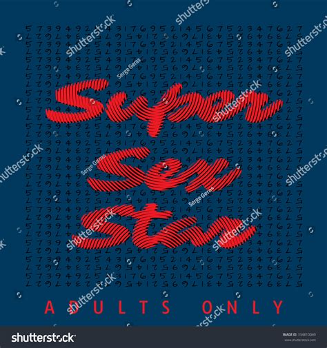Slogan Super Sex Star Adults Only 库存矢量图（免版税）334810049 Shutterstock