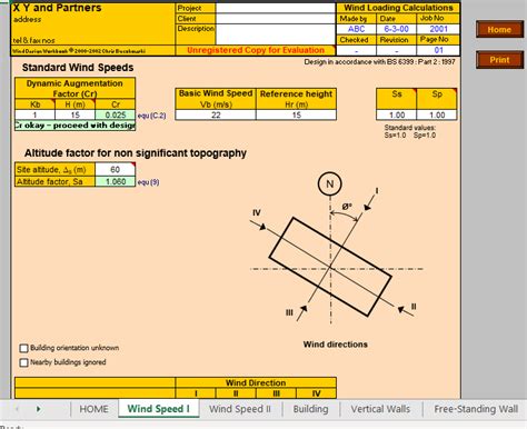 Wind Loading Calculations 2 Excel Sheets Wind Loading Calculations 2 Excel Sheets