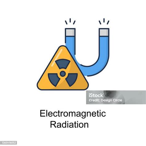 전자기 방사선 벡터 채워진 윤곽선 아이콘 디자인 일러스트레이션 화이트 배경 Eps 10 파일에 교육 기술 기호 0명에 대한 스톡 벡터 아트 및 기타 이미지 Istock