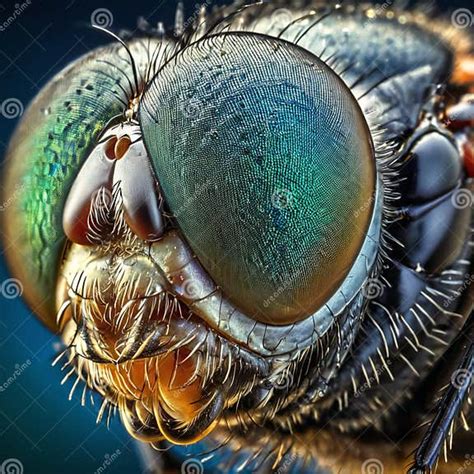 Close Up Macro Image About Compound Eye Of Insect Stock Illustration