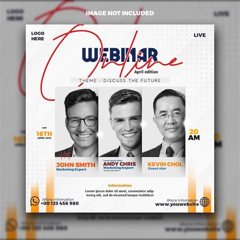 Premium Psd Webinar Social Media Template